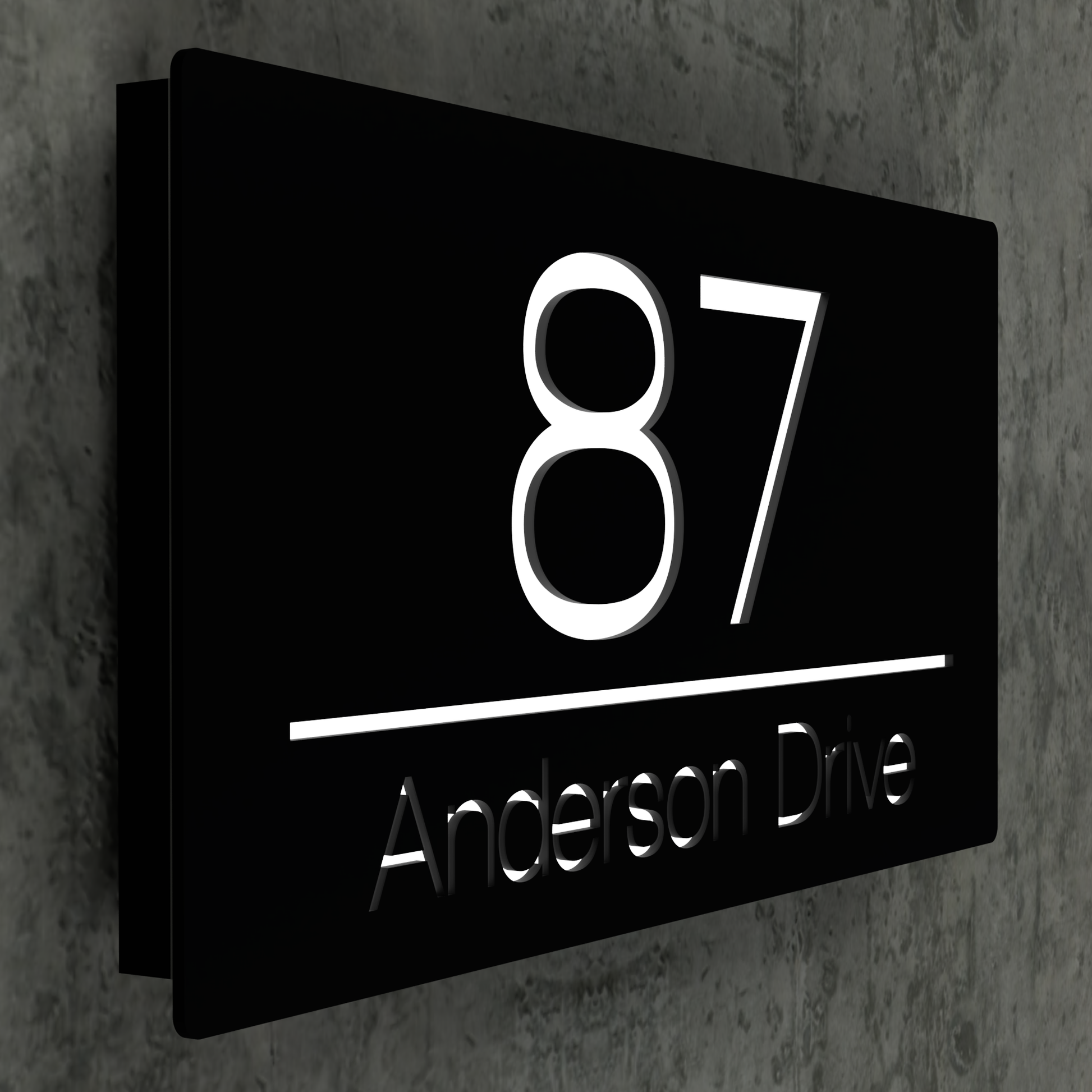 Illuminated House Number Sign – Laserd