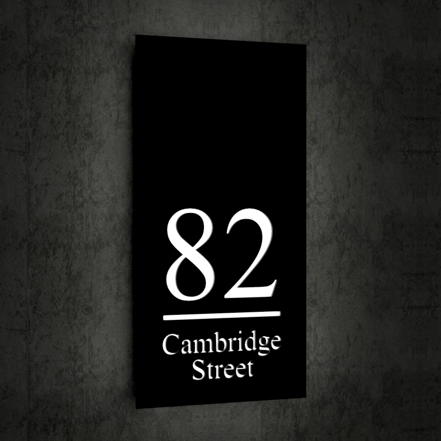 Illuminated House Number Sign – Laserd