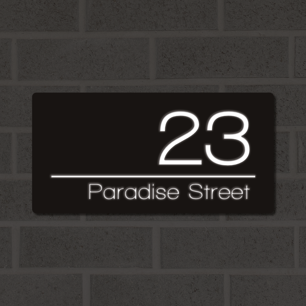 Illuminated House Number Sign – Laserd